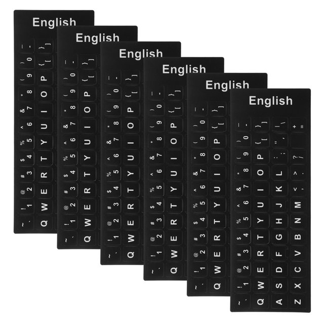 DIAEDGE 6 Sheets English Language Stickers Background With Lettering ...