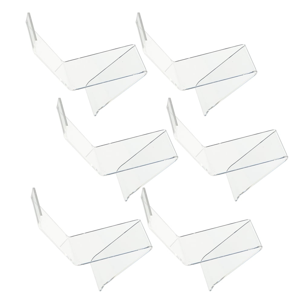 DIAEDGE 6Pcs Clear Acrylic Shoe Store Display Stands Sandals Display ...