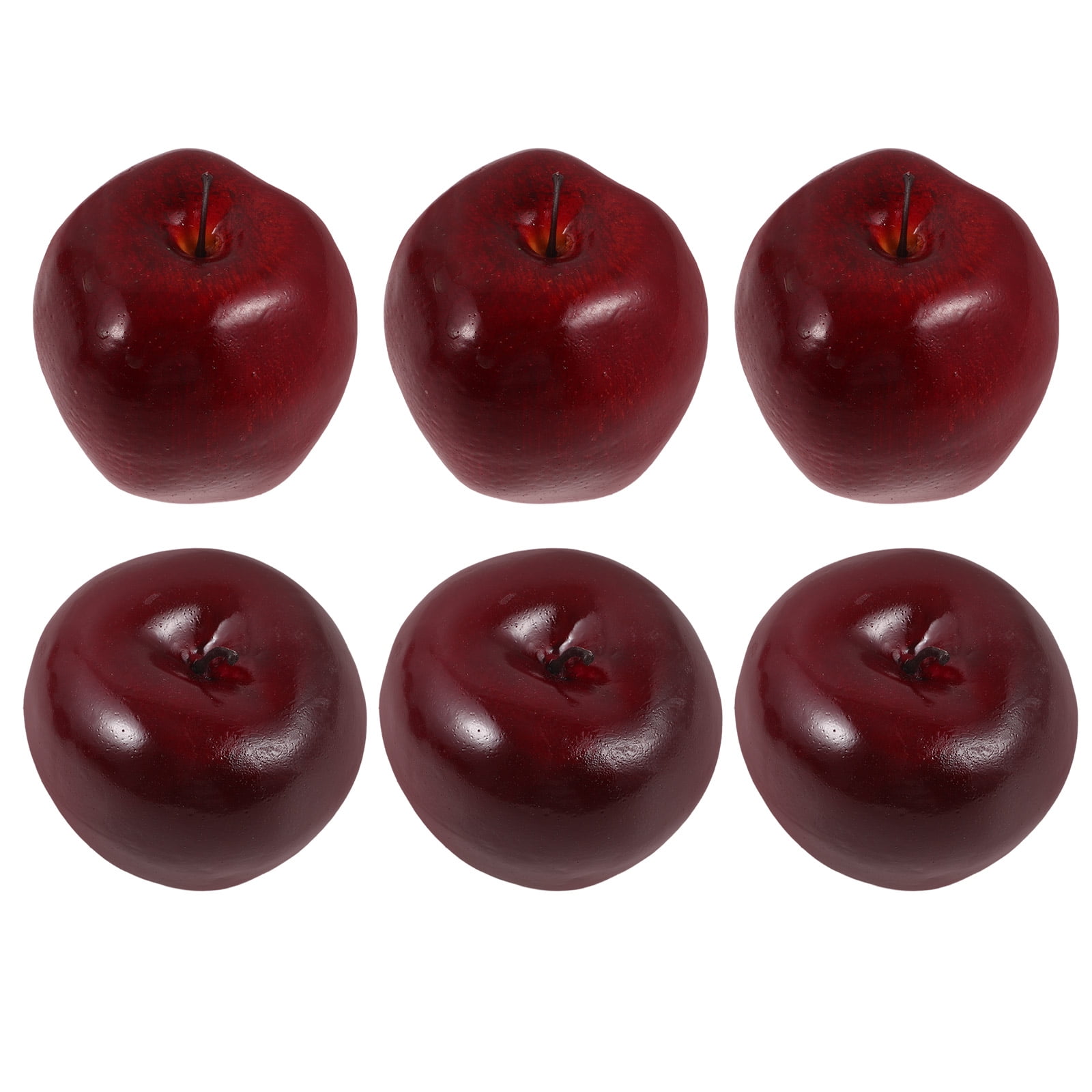DIAEDGE 6Pcs Simulation Delicious Apples Models Fake Fruits Photo Props ...