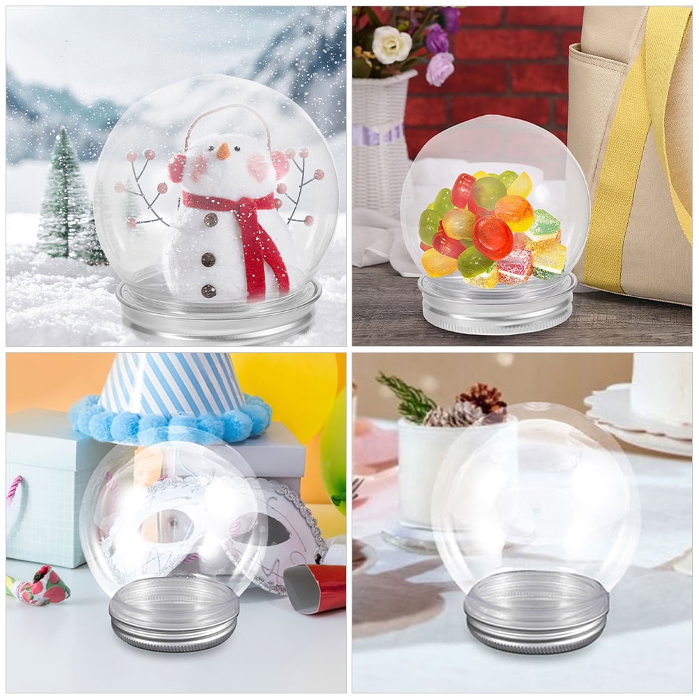 DIAEDGE 6pcs DIY Clear Water Globe Snow Globe Water Globe Making Prop ...