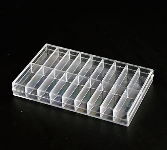 DIAEDGE 6pcs Multi-compartments Watch Parts Storage Box Clear Plastic ...