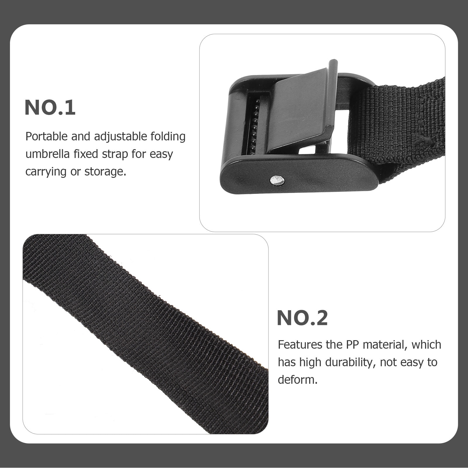 DIAEDGE 6pcs Reusable Patio Umbrella Strap Fixed Strap for Large Outdoor Umbrella Anti-wear ...