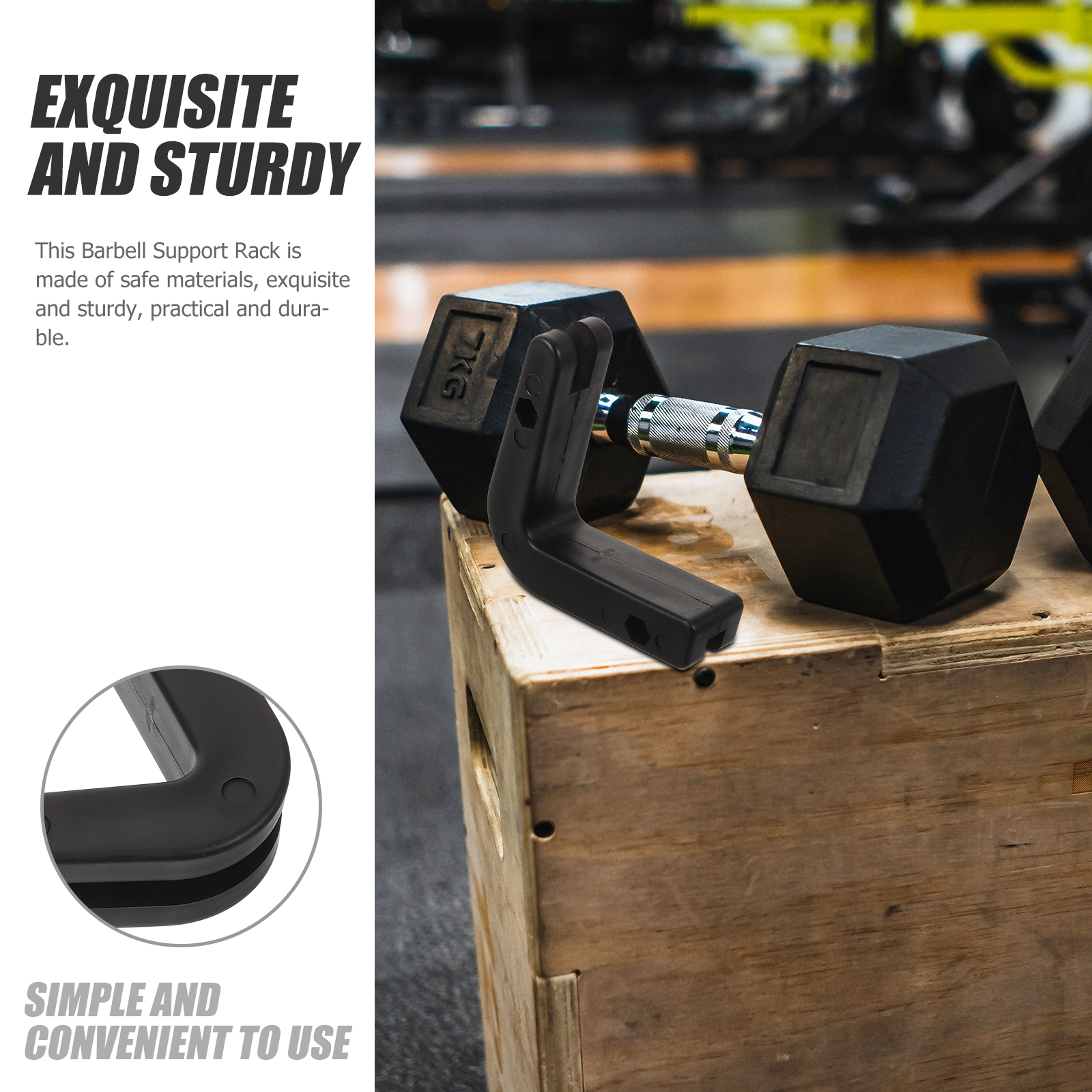 DIAEDGE 6pcs Small Barbell Storage Hook Set Plastic V Shaped Barbell ...