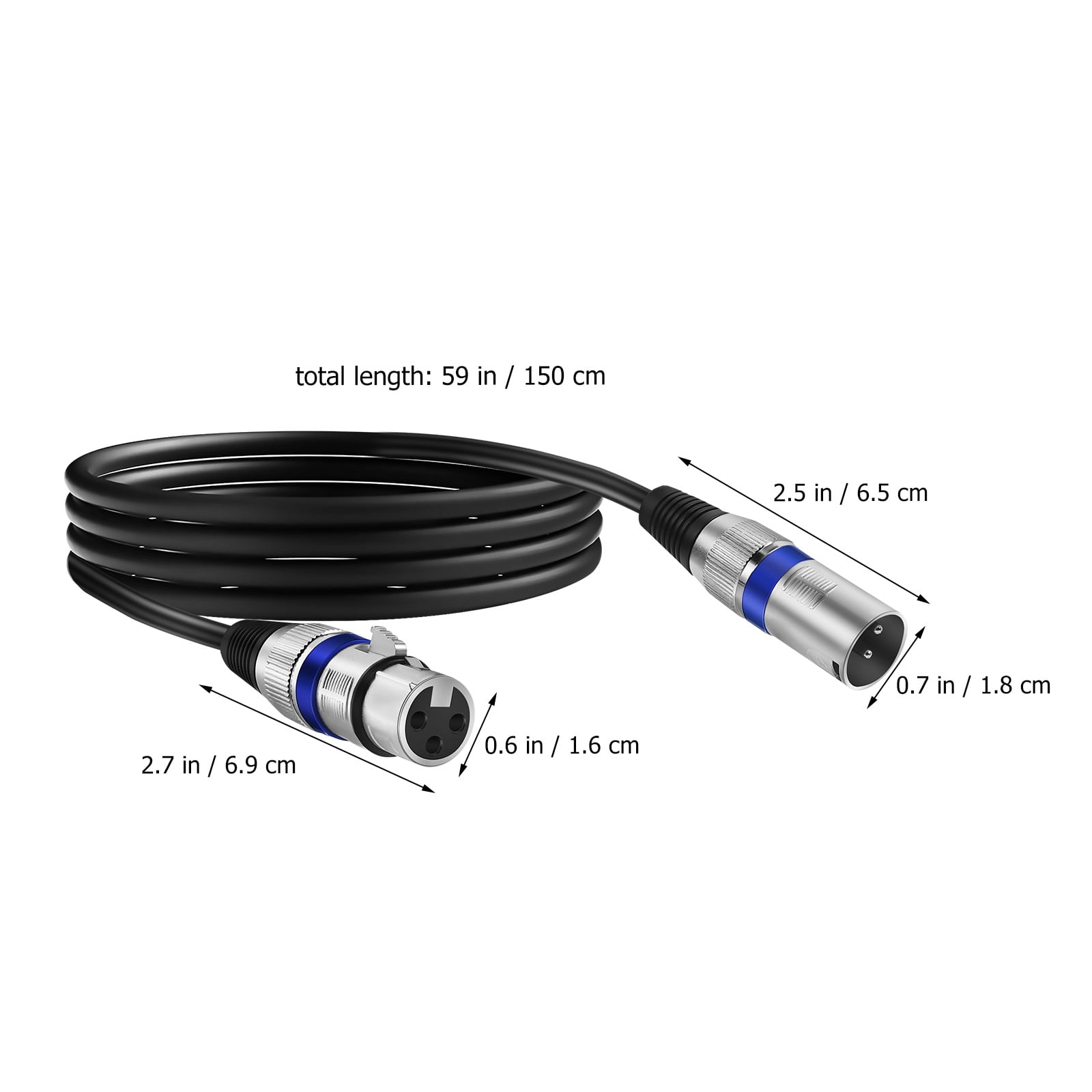 DIAEDGE 6pcs XLR Cables Speaker Cables Mic Cables Male To Female Cables ...
