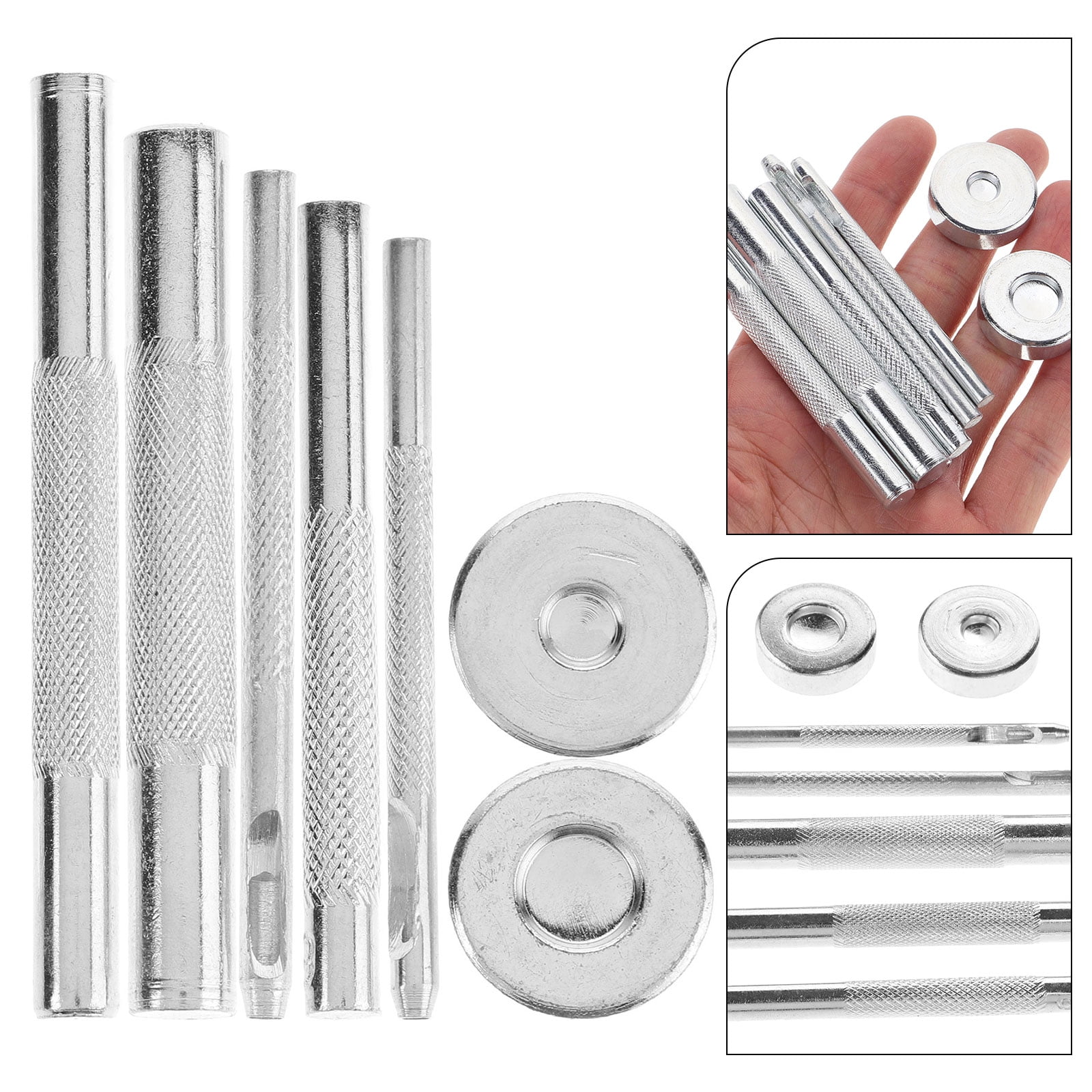 SOPOTUTU Hole Rivet Tool Kit High Carbon Steel 7Pcs 3.14X0.35X0.35in ...