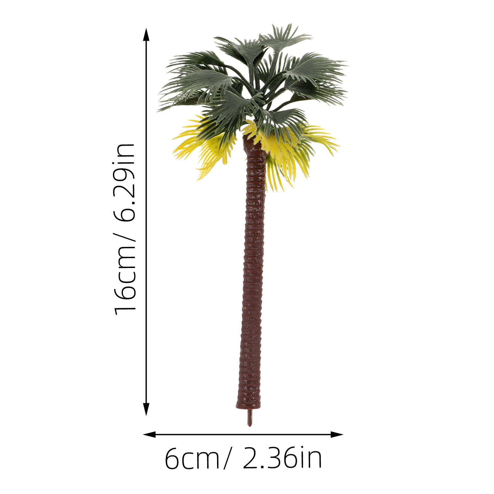 DIAEDGE 8Pcs Miniature Palm Trees Models Miniature Scenery Landscape ...