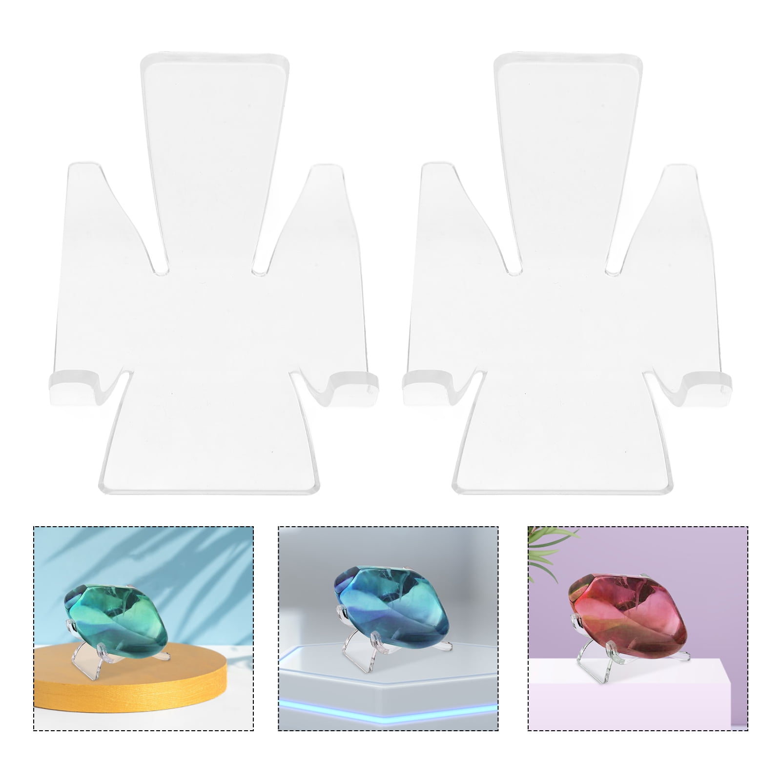 DIAEDGE 8pcs Single Crystal Craft Display Stand Simple Rhinestone ...
