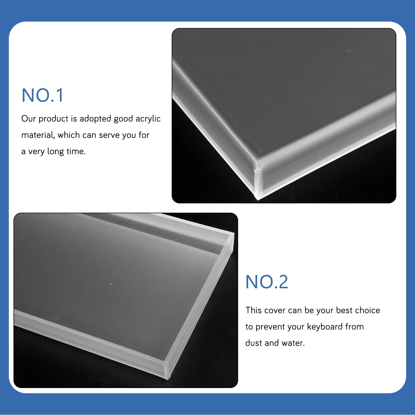 DIAEDGE Acrylic Keyboard Protector Keyboard Protective Cover ...