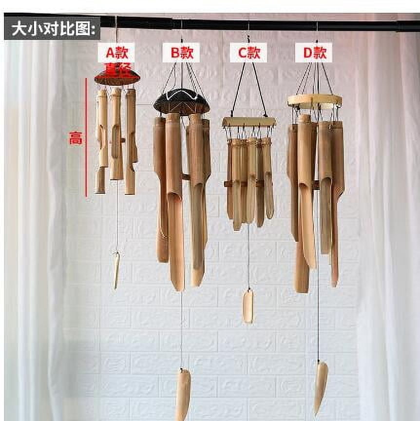 HEMOTON WORGEOUS Outdoor Bamboo Wind Chimes Wooden Wind Chimes with ...