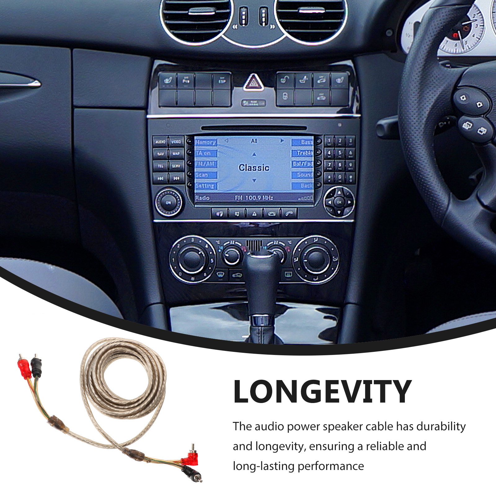 DIAEDGE Car Audio Wire Wiring Kit Car Speaker Woofer Cables Car Power ...