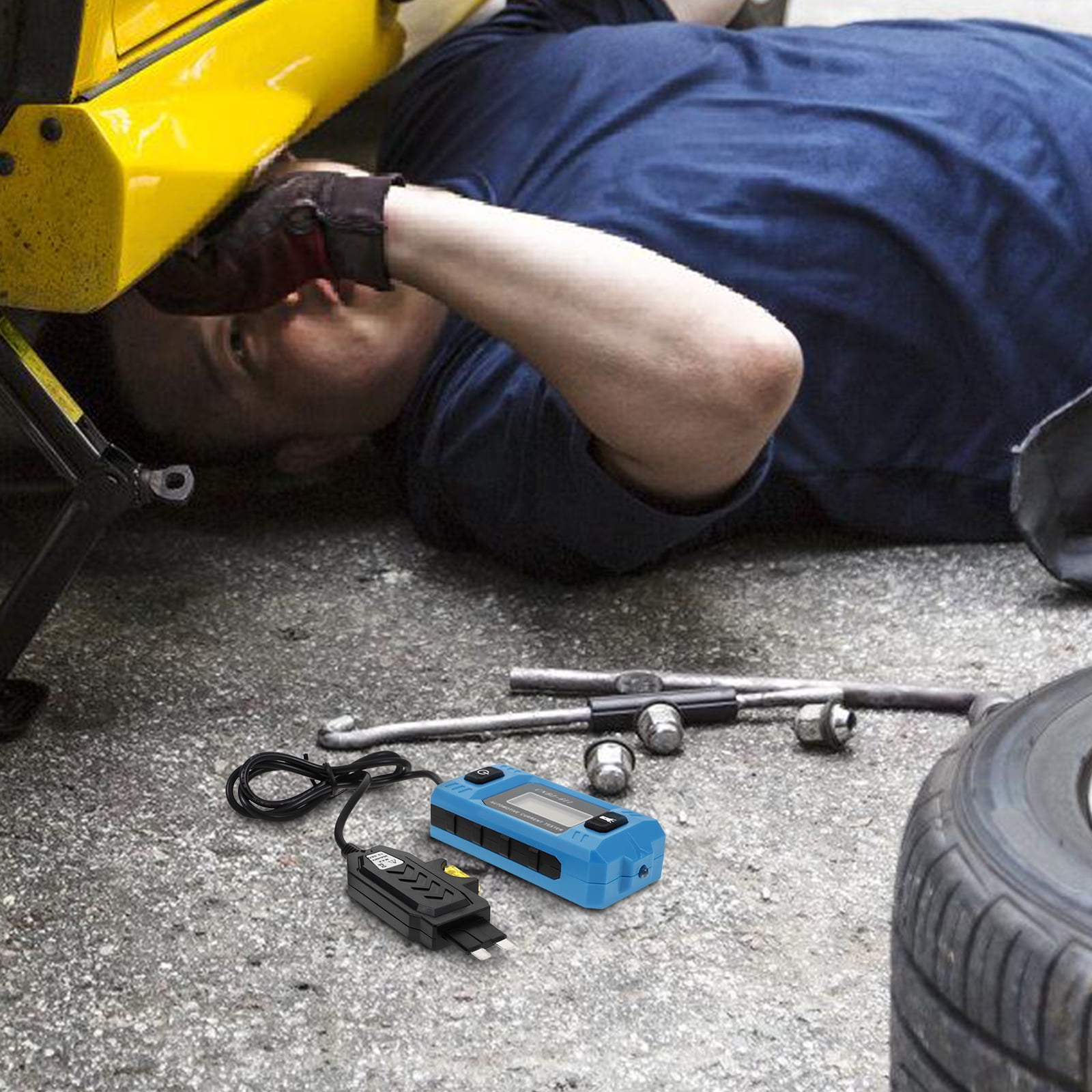 Diaedge Car Fuse Tester Electrical Tester Digital Meter Current Meter Fuse Amp Tester Tool