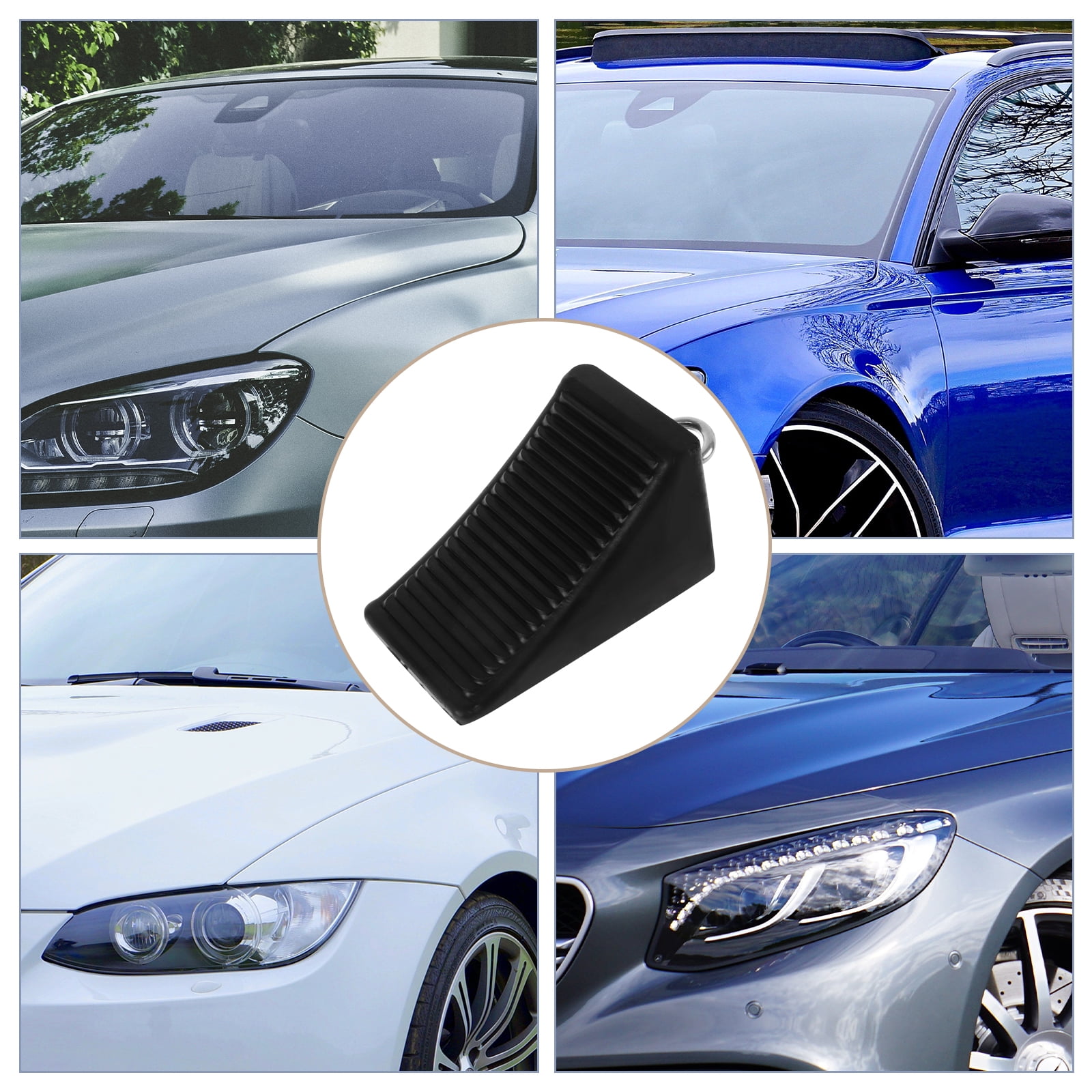 DIAEDGE Car Wheel Chock Tire Support Pad Vehicle Wheel Chock Rubber ...