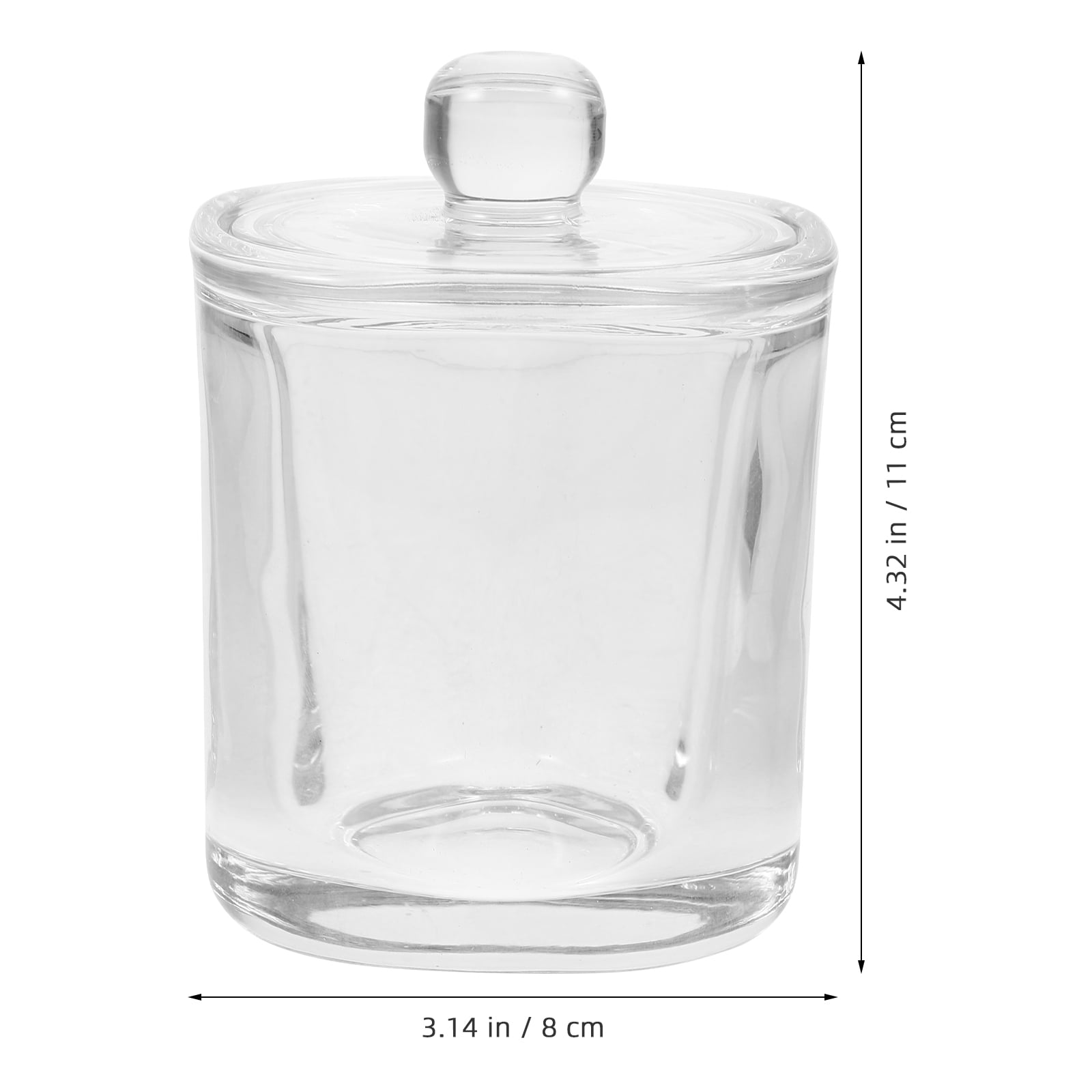 DIAEDGE Clear Glass Tea Sealed Jar Desktop Small Candy Jar Multi ...