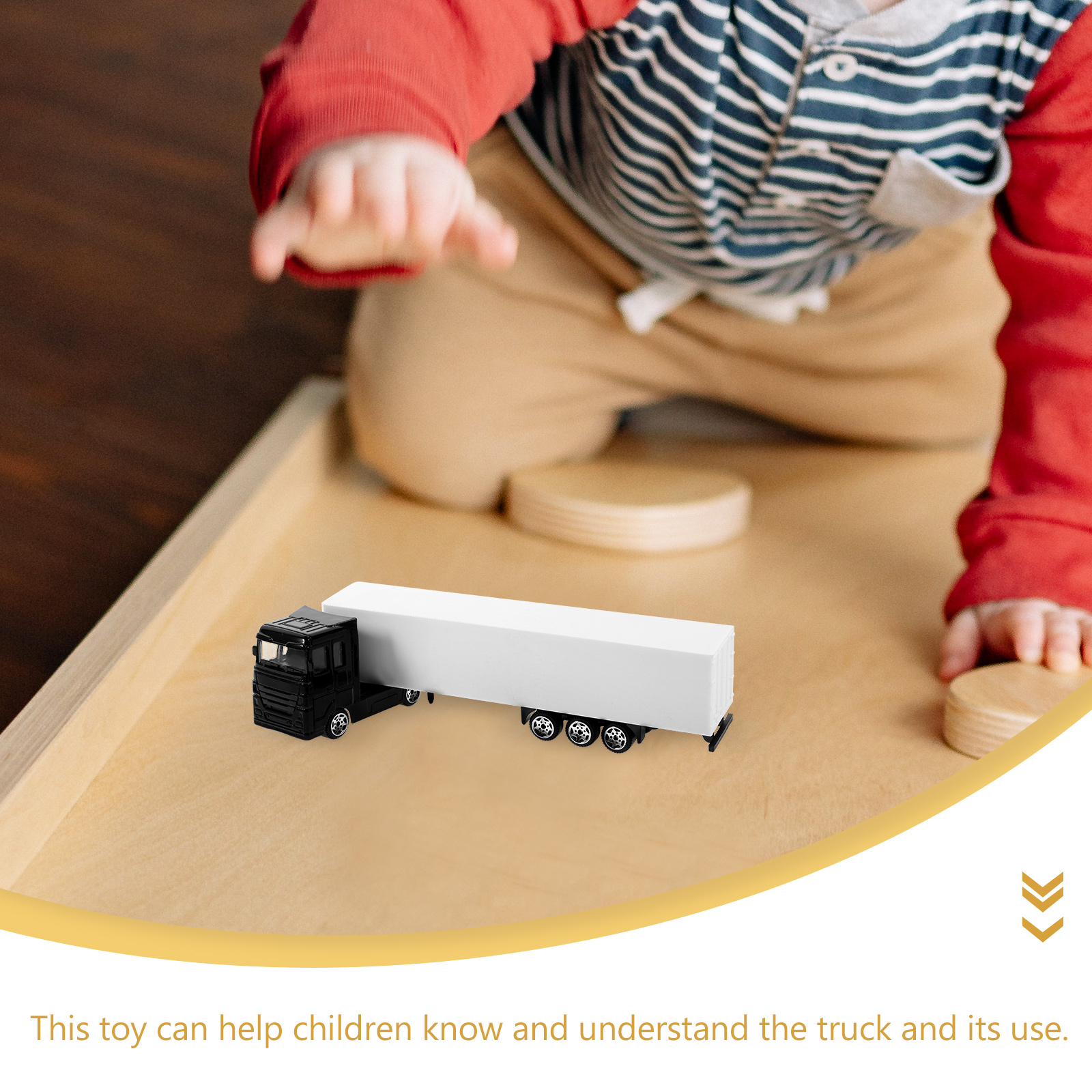 DIAEDGE Container Truck Model Truck Toy Mini Container Truck Model Mini ...