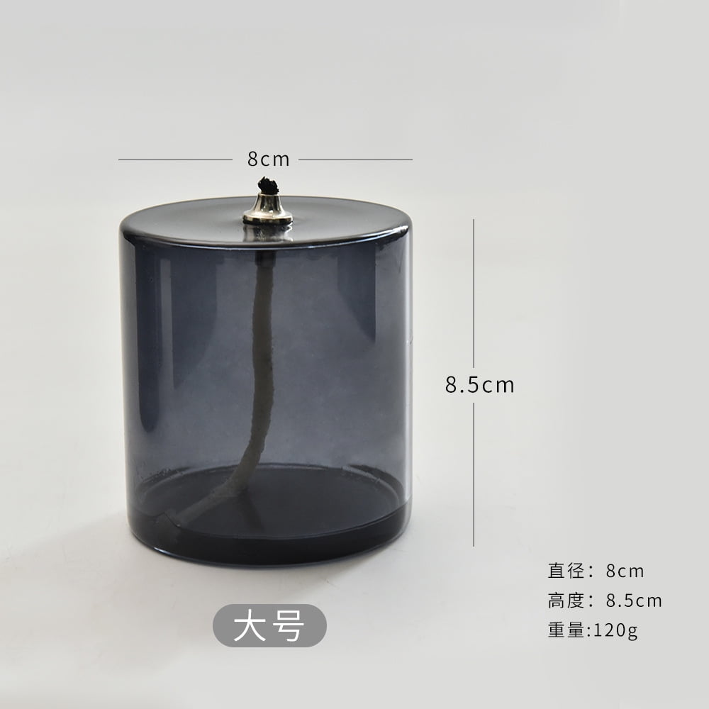 DIAEDGE Creative Glass Candle Holder Oil Lamp Liquid Candle Candlestick ...