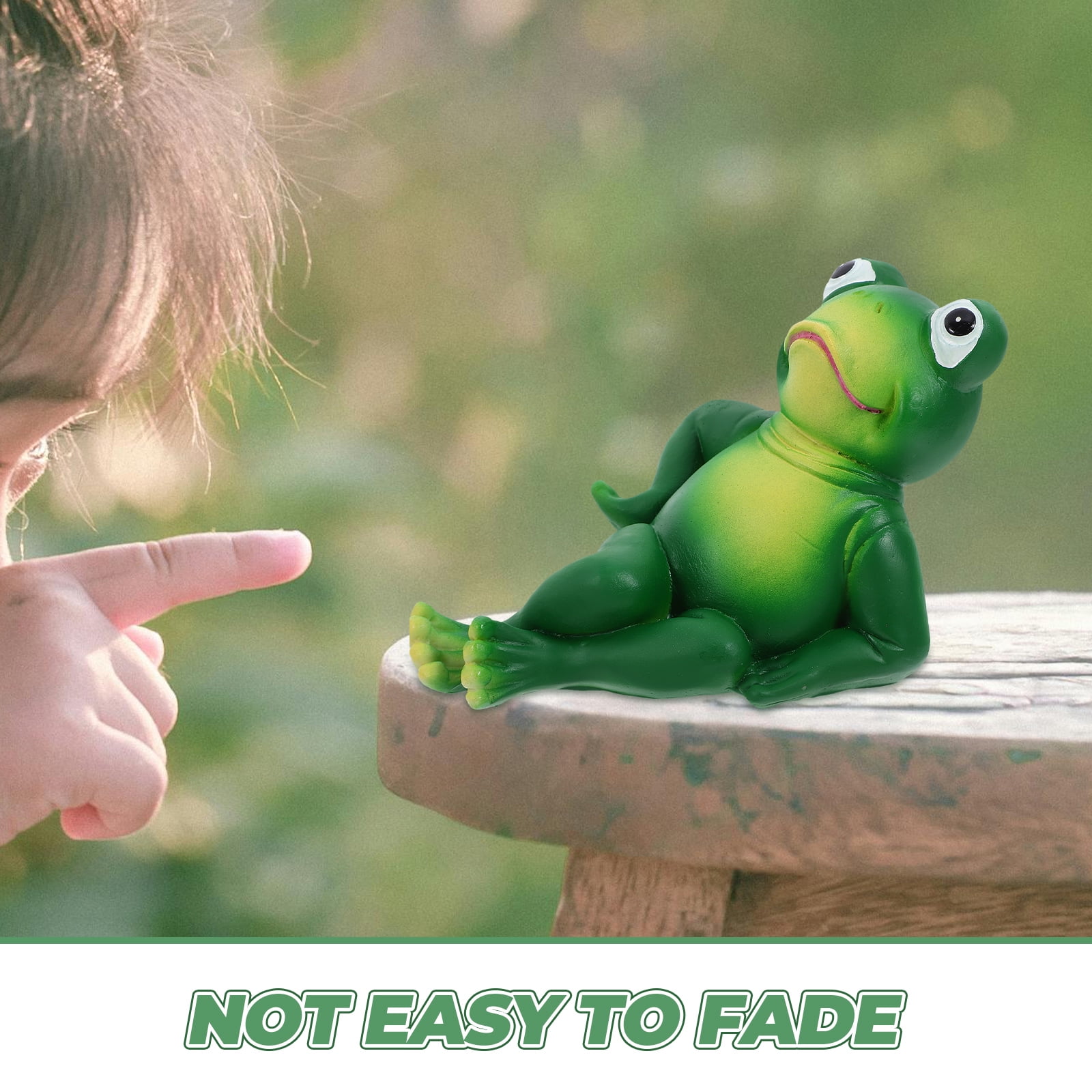 DIAEDGE Cute Frog Statue Frog Garden Decor Outdoor Frog Statue For ...