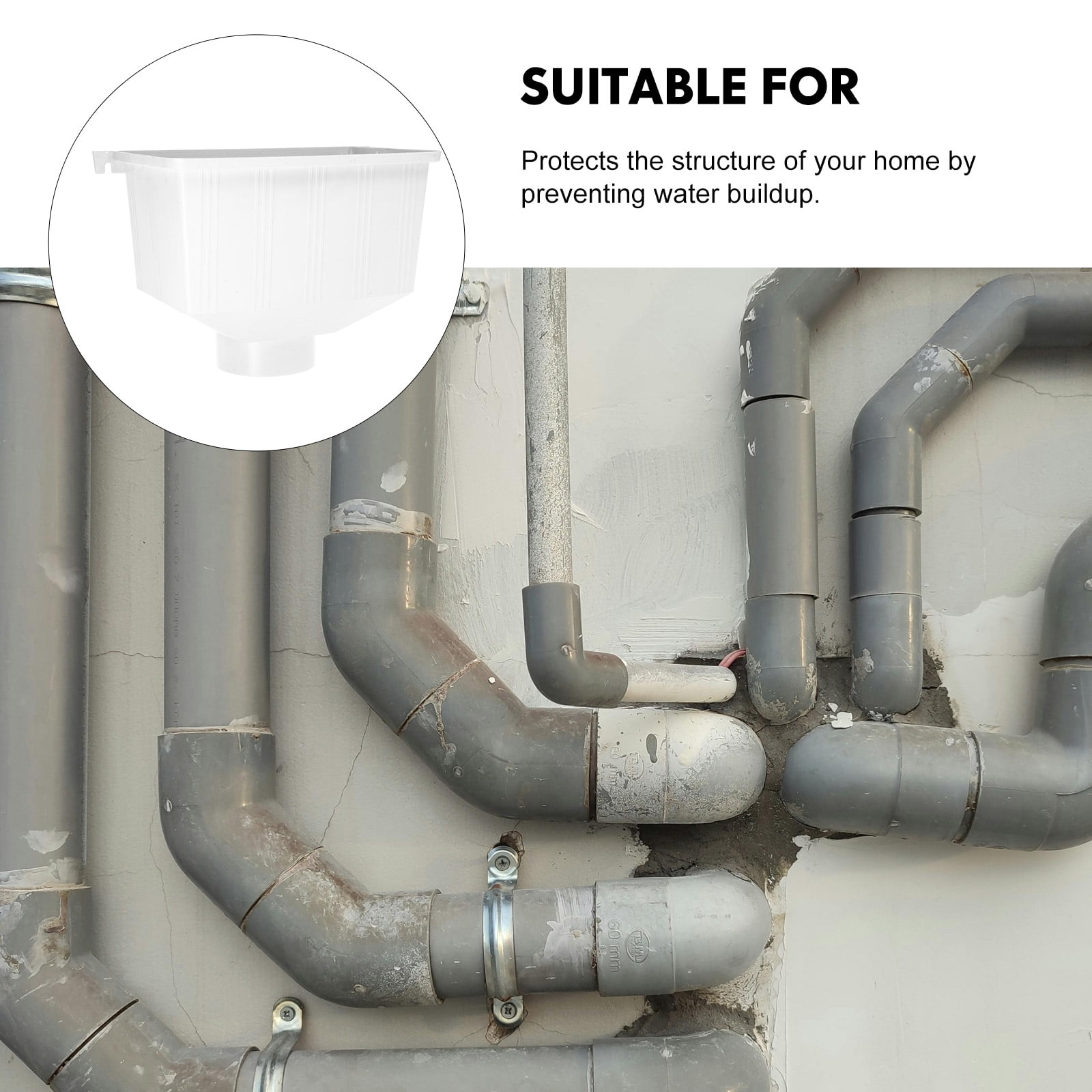 DIAEDGE Downspout Diverter Replacement Rainwater Collection Roof ...