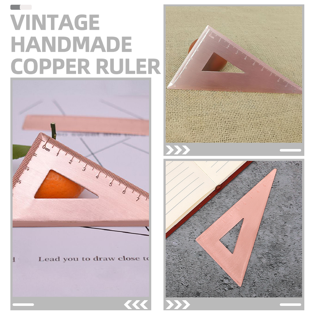 DIAEDGE Drafting Triangle Drafting Triangle Ruler Copper Measure Ruler ...