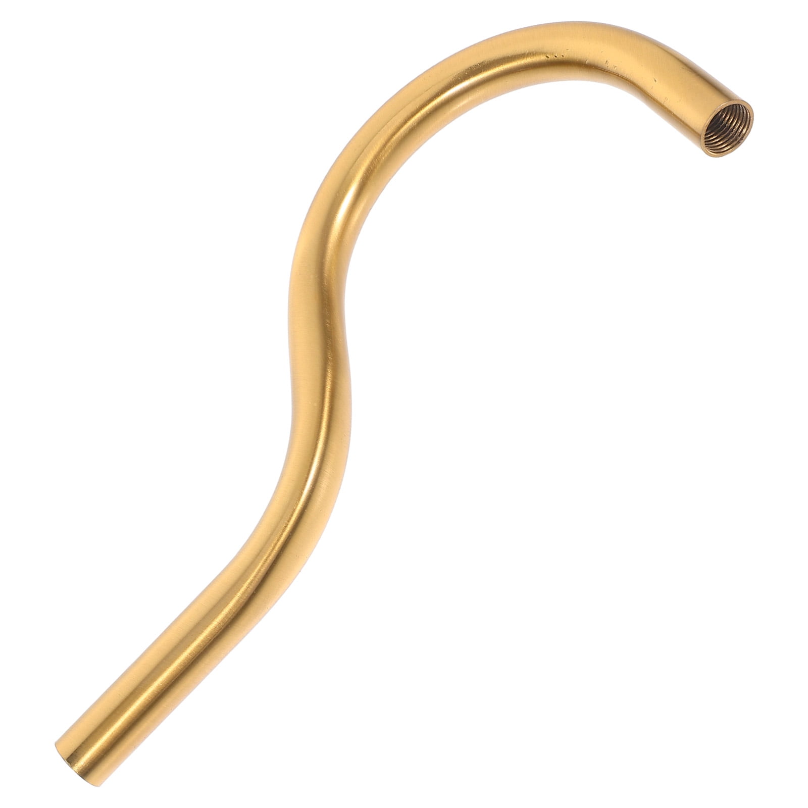 DIAEDGE Durable Iron Curved Lamp Pipe with M10 Threaded End Threaded ...