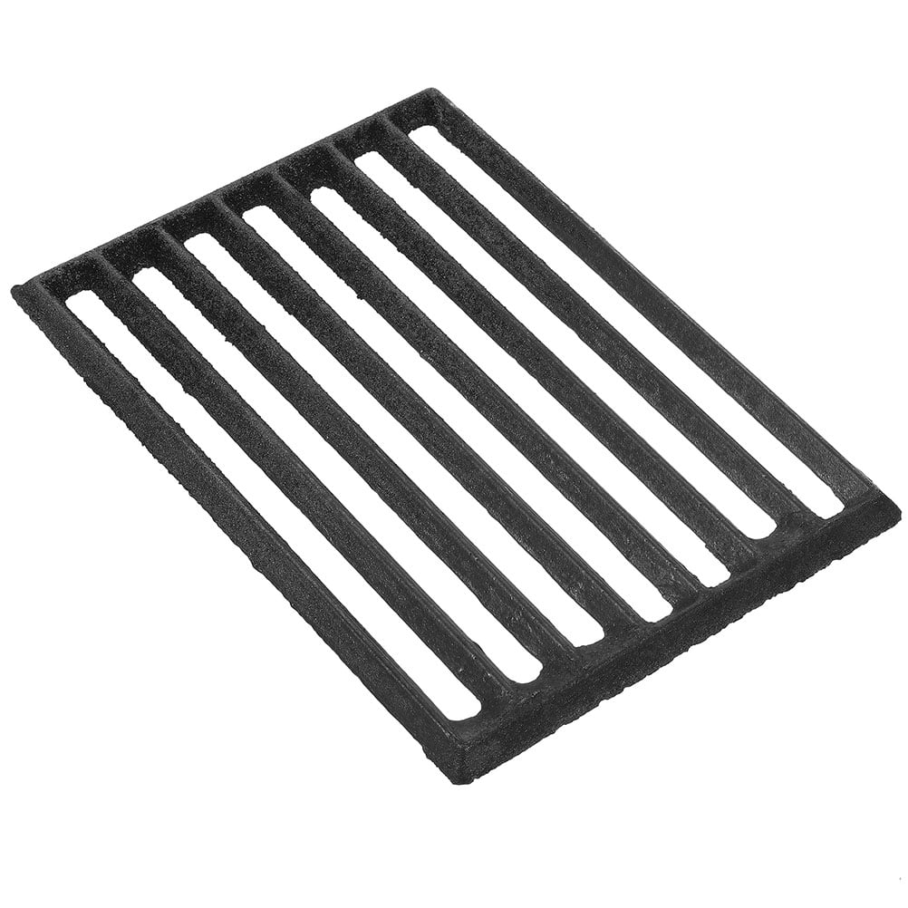 DIAEDGE Fireplace Grate Rectangular Barbecue Grate Iron Firewood Grate ...