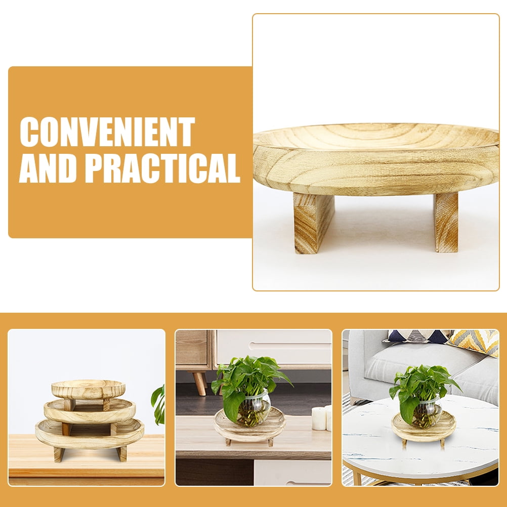 DIAEDGE Flowerpot Stool Wooden Plant Stand Plant Pot Stool Wooden ...