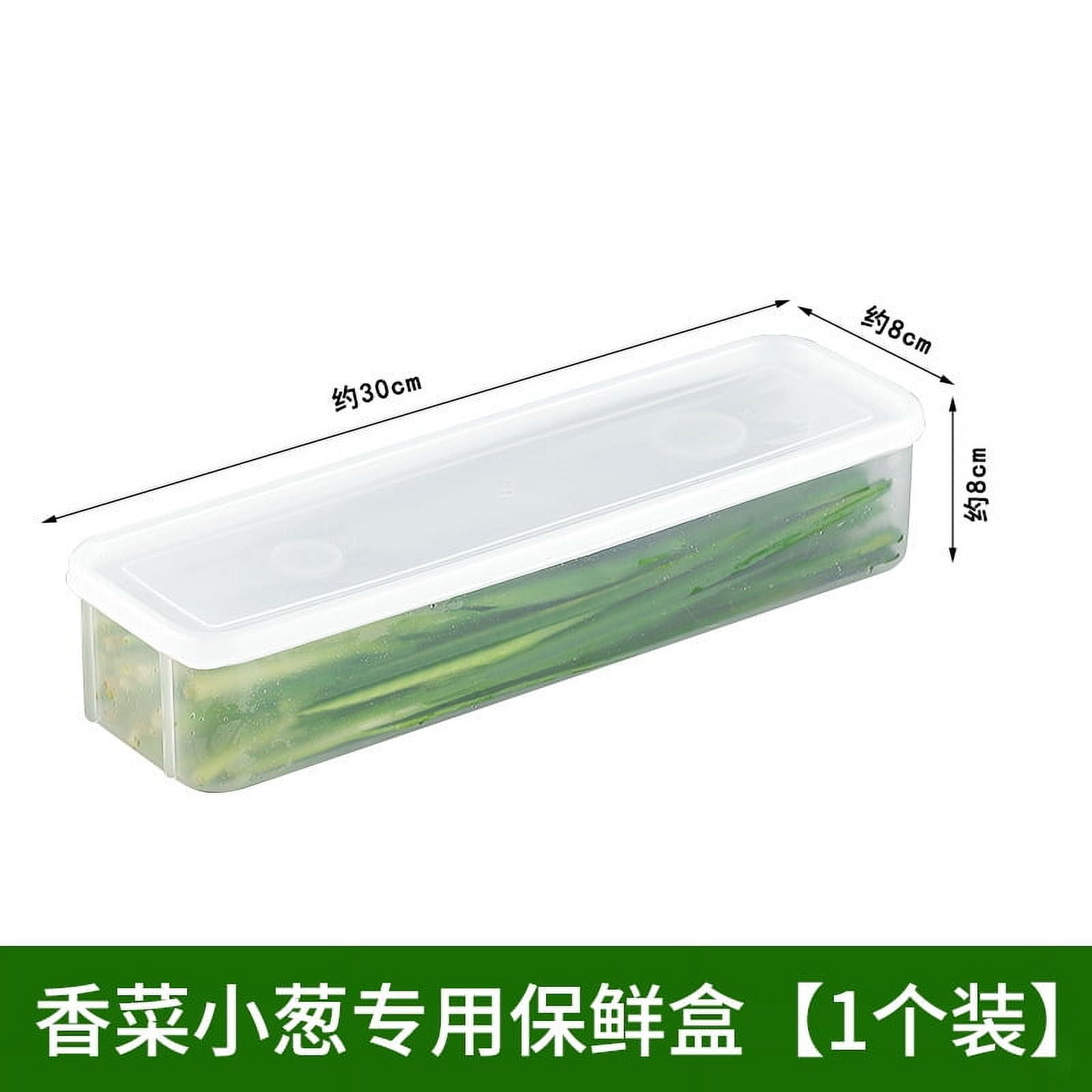 DIAEDGE Fresh Keeping Storage Box Long Fridge Plastic Food Container ...