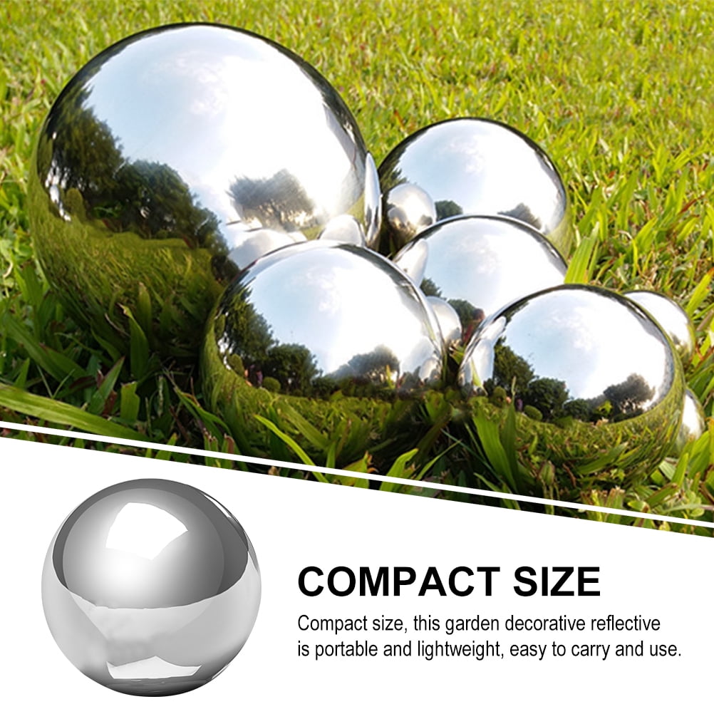 DIAEDGE Garden Gazing Reflective Ball Stainless Steel Decorative Ball ...