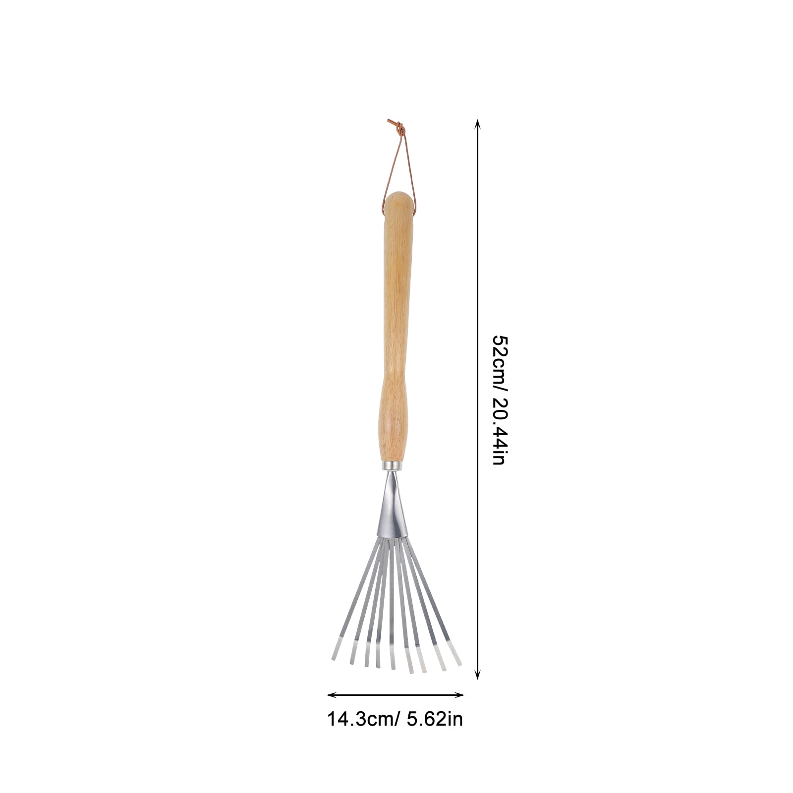 DIAEDGE Garden Rake Portable Leaf Hand Rake Gardening Tool with ...