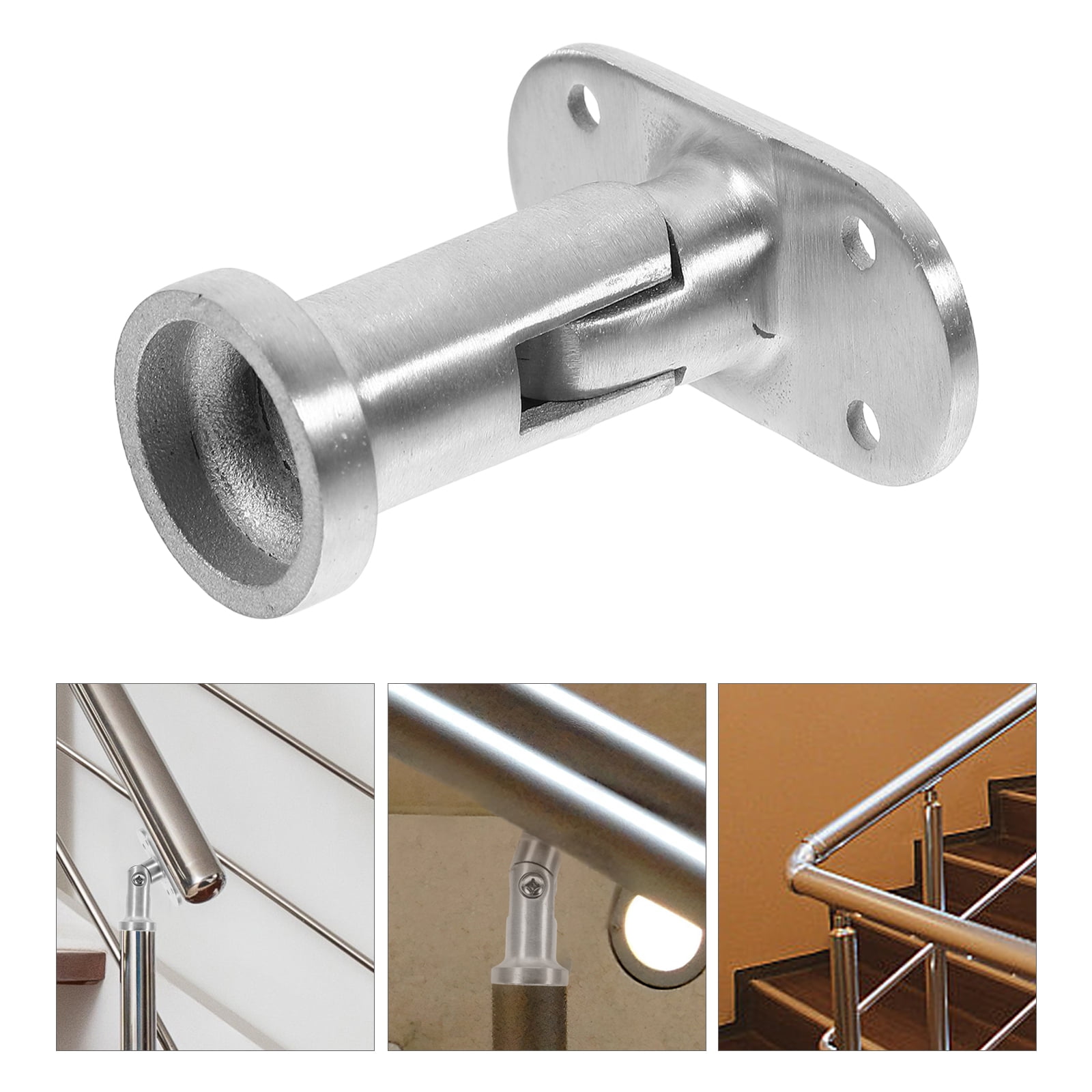 DIAEDGE Handrail Bracket Metal Stairway Rack Heavy Duty Stair Handrail ...