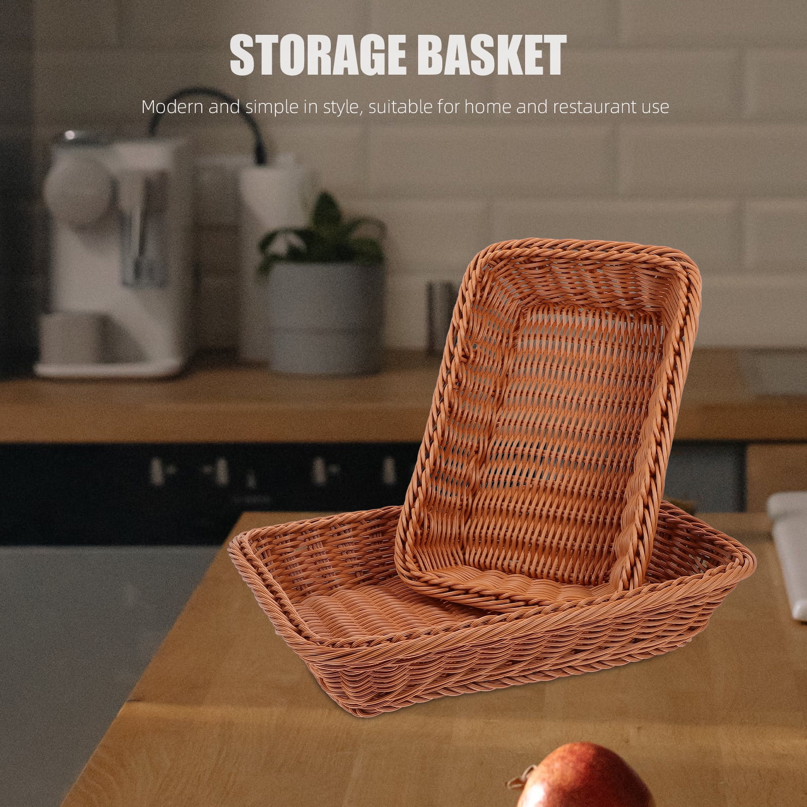 DIAEDGE Handwoven Storage Basket Weaving Basket Plastic Container ...