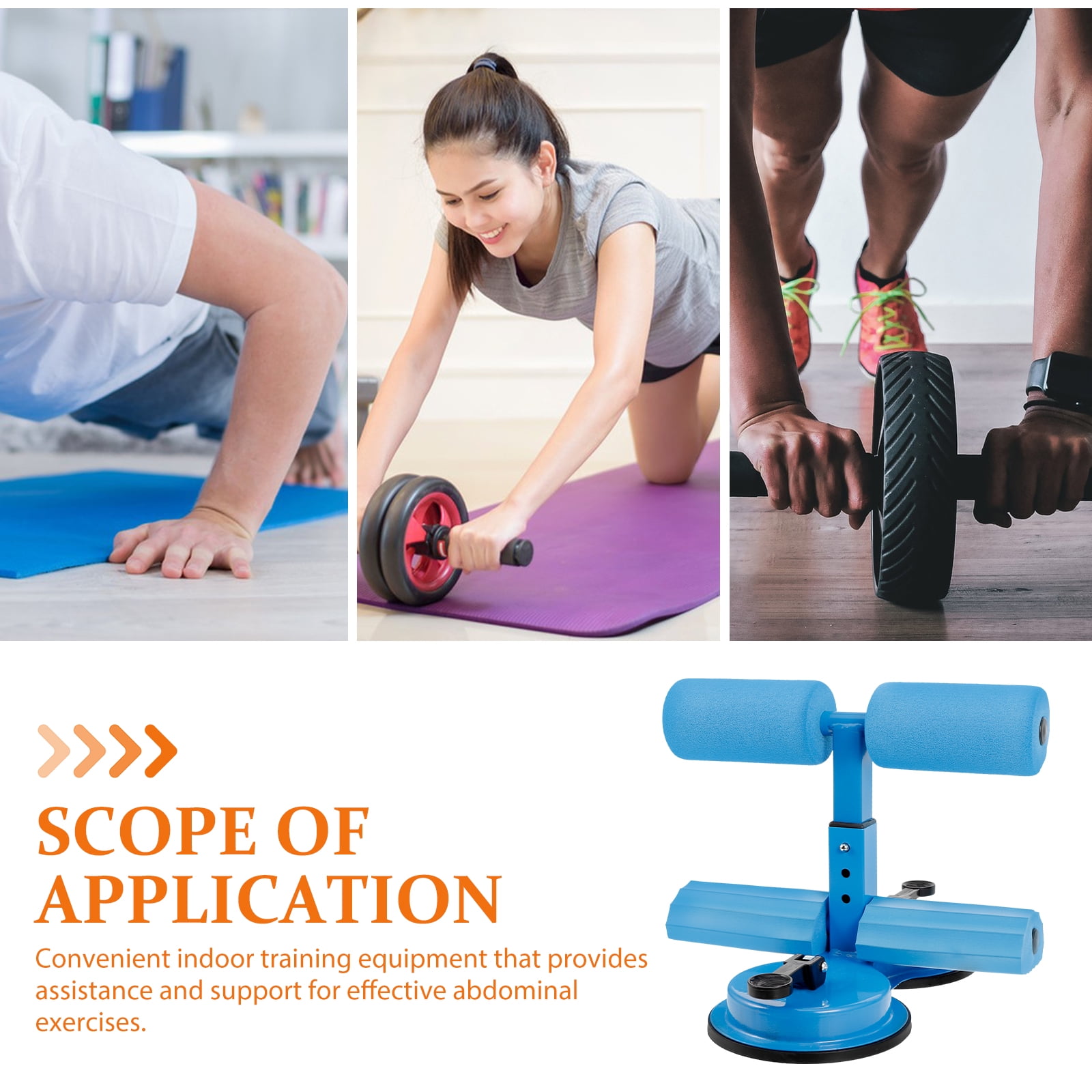 SOPOTUTU Sit Up Assistance Equipment Sit-up Assist Device Blue 1Set ...