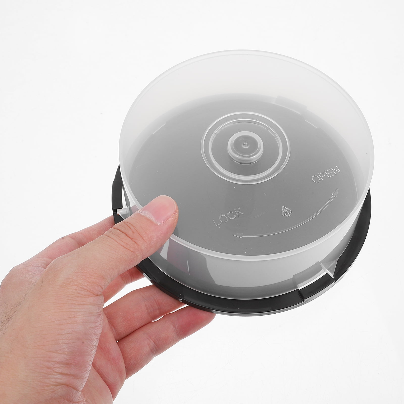 DIAEDGE Large Capacity CD/DVD Storage Bucket Empty DVD Clear Storage ...