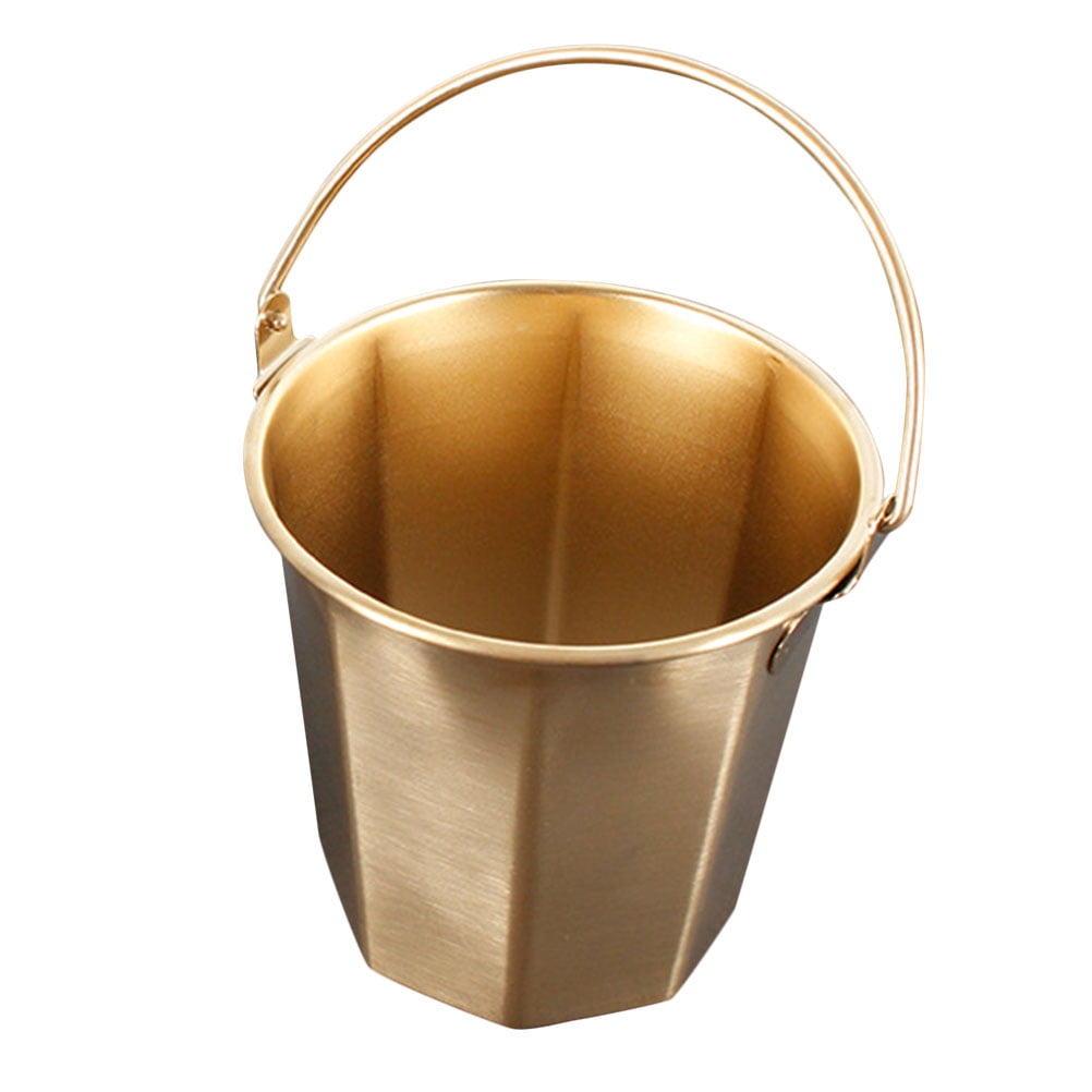 DIAEDGE Large Capacity Stainless Steel Bucket Handle Water Bucket Water ...