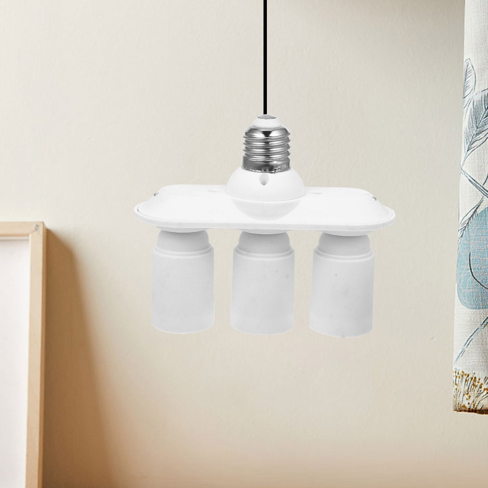 DIAEDGE Light Socket Adapter E27/E26 to 3E27/26 Base Light Lamp Bulb ...