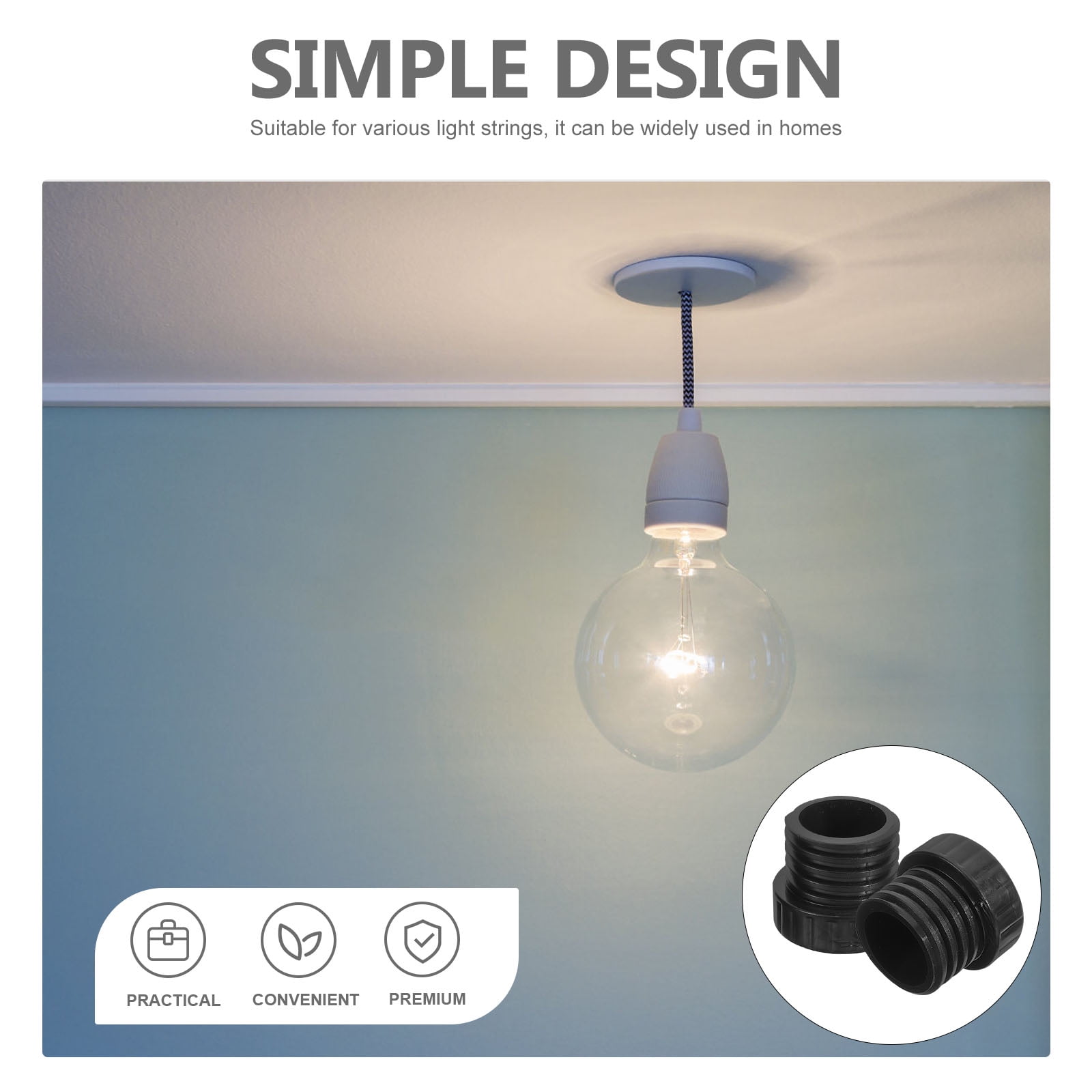 DIAEDGE Light Socket Safety Plugs Protective Cover for Sockets Light ...