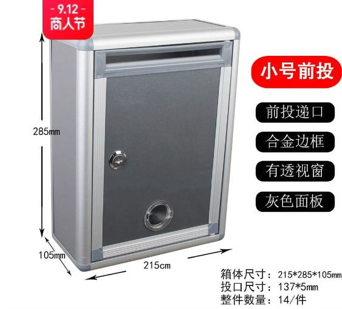 DIAEDGE Lockable Donation Box With Slot Metal Suggestion Box For Public ...