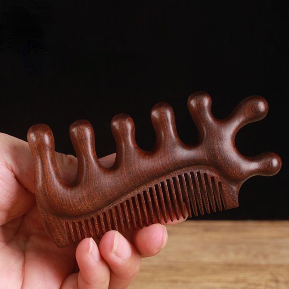 DIAEDGE Multi-Functional Scalp Comb Wooden Scalp Massager Comb Portable ...