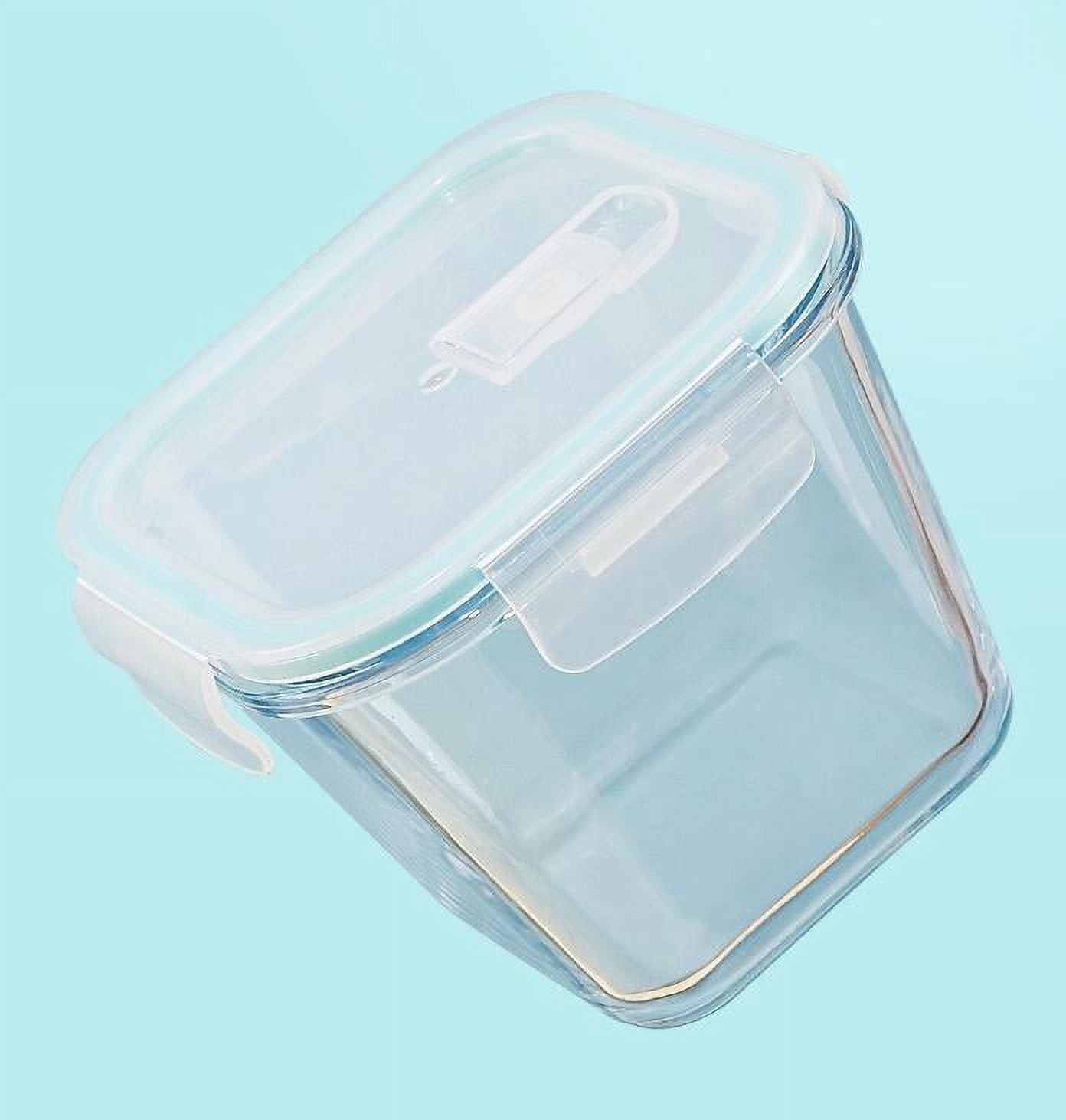 DIAEDGE Oatmeal Bowl Glass Meal Prep Container Airtight Glass Storage ...