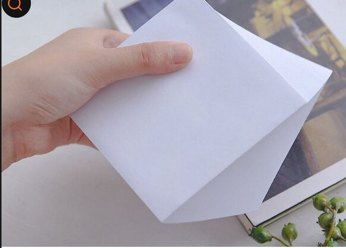 DIAEDGE Office Memo Sheets: 400pcs Not sticky Memo Cube Refill Blank ...