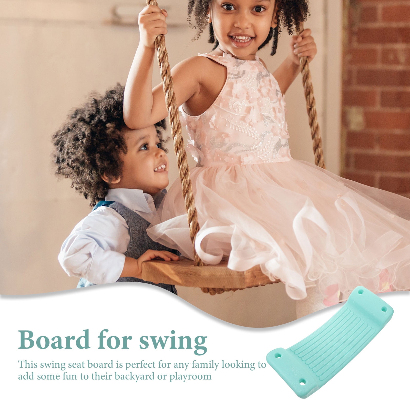 DIAEDGE Outdoor Swing Seat Swing Accessory Board Plastic Swing Seat ...