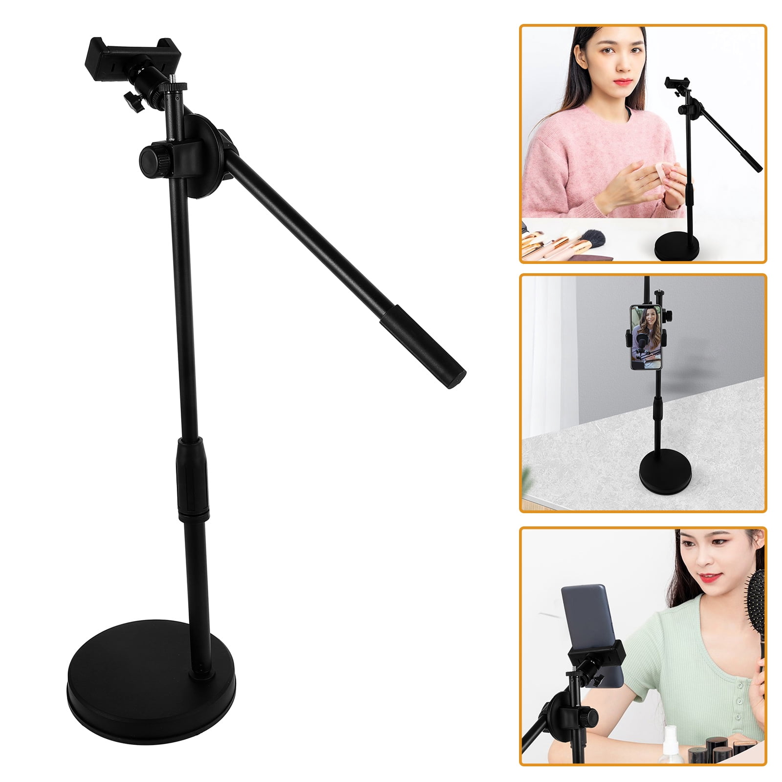 DIAEDGE Phone and Camera Mount Stand for Desktop 360 Degree Phone Mount ...