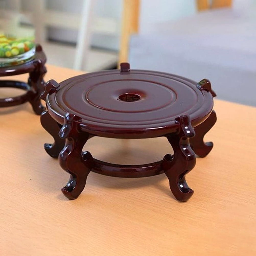 DIAEDGE Plant Pot Stand Wooden Flower Pot Tall Stand Desktop Rustic ...