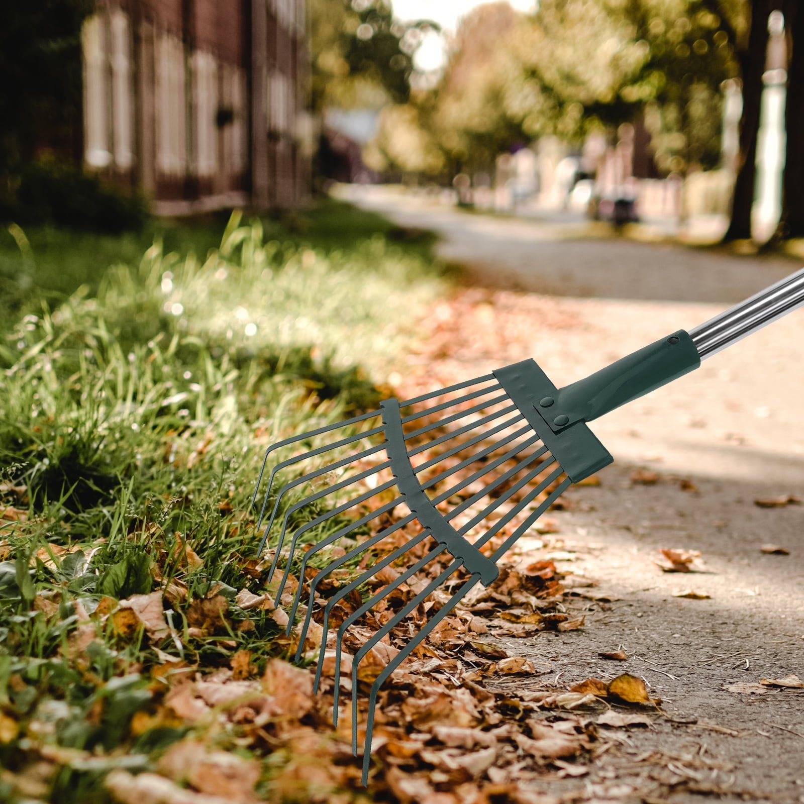 DIAEDGE Plastic Gardening Shrub Rake Sanitation Leaf Rake Cleaning Leaf ...