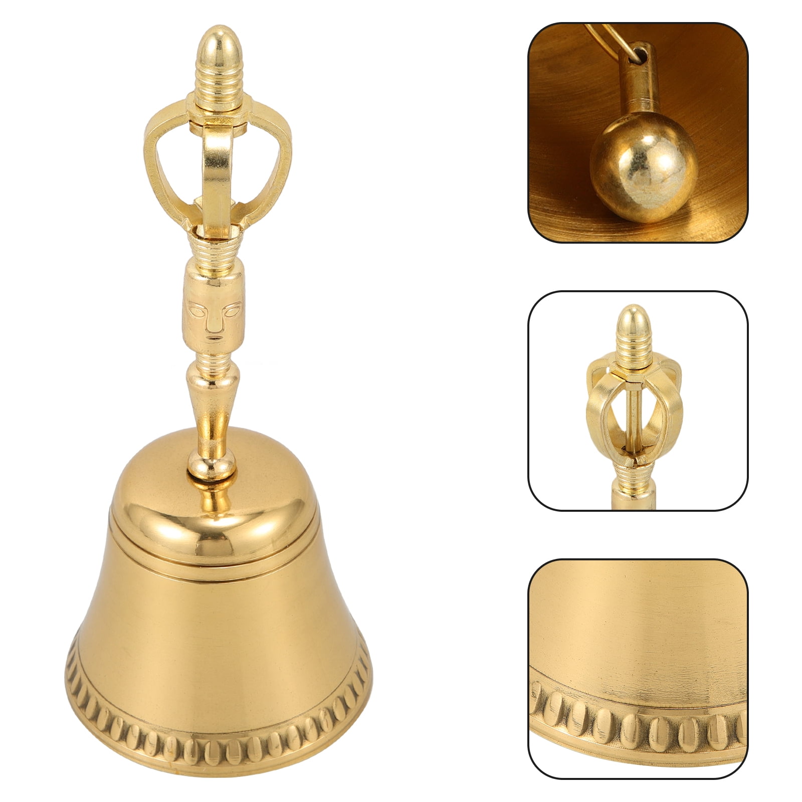 DIAEDGE Portable Buddha Prayer Bell Traditional Buddhism Copper Hand ...