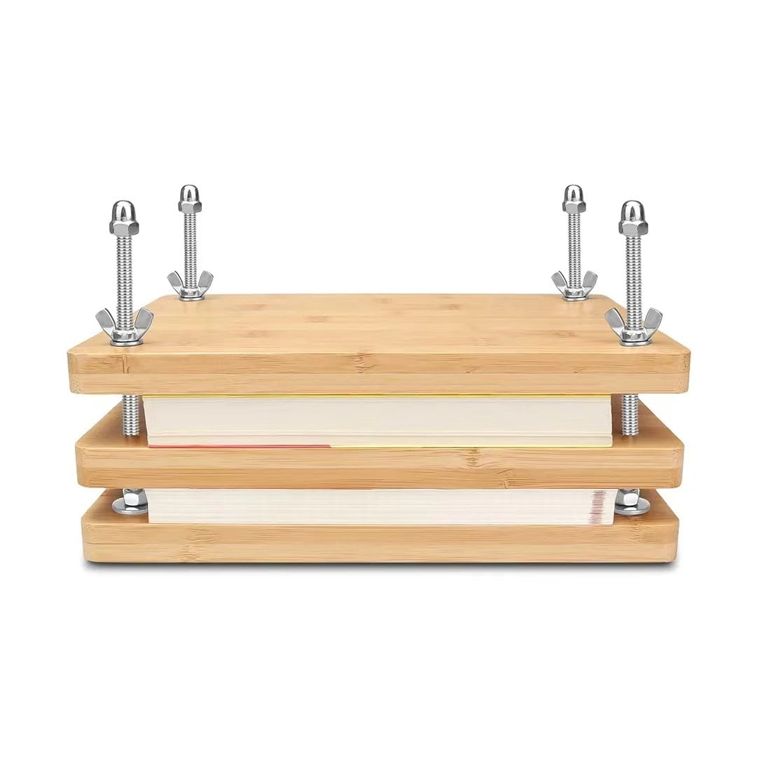 HEMOTON Wooden Book Press Tool for Binding with Construction and ...