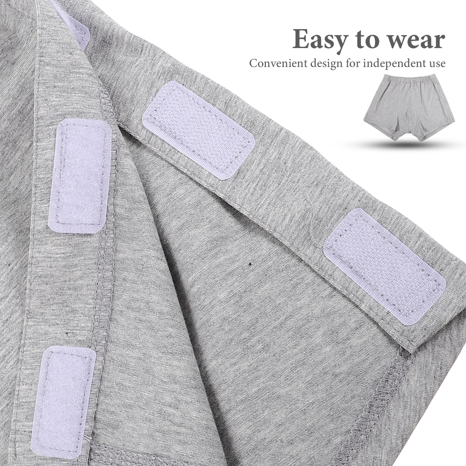 DIAEDGE Post Surgery Pants Men Side Open Incontinence Underwear Nursing ...