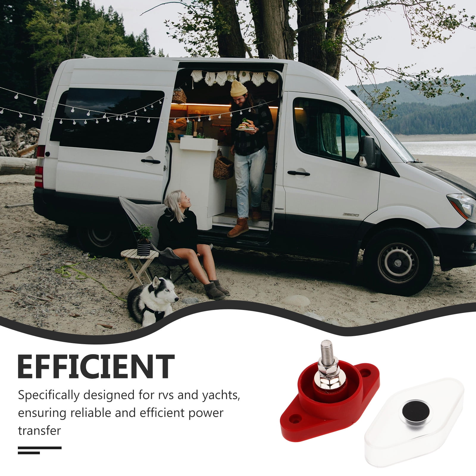 DIAEDGE Power Distribution Block Single Stud Bus Bar Battery Post ...