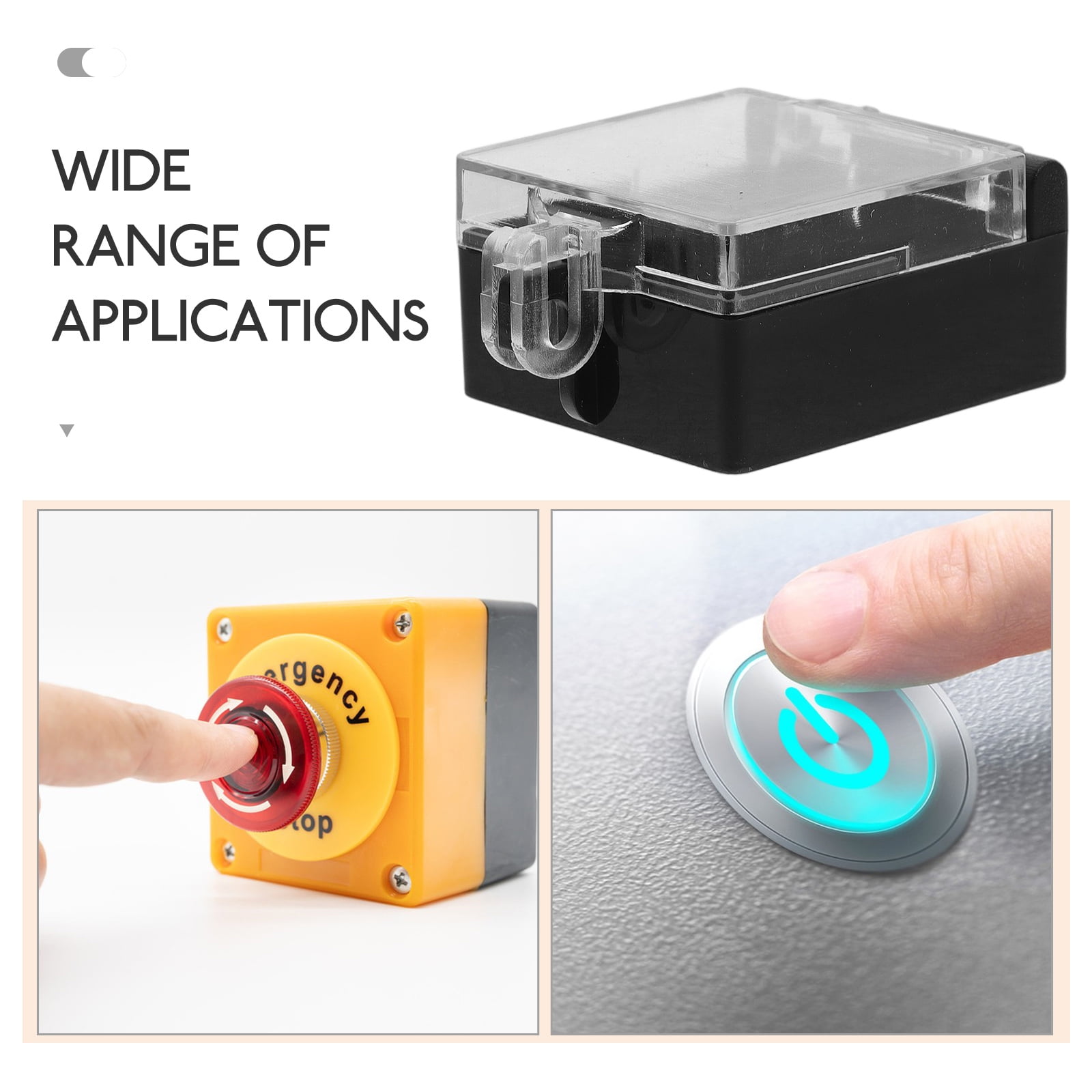 DIAEDGE Power Push Button Switch Cover Switch Cover Guard Push Button ...