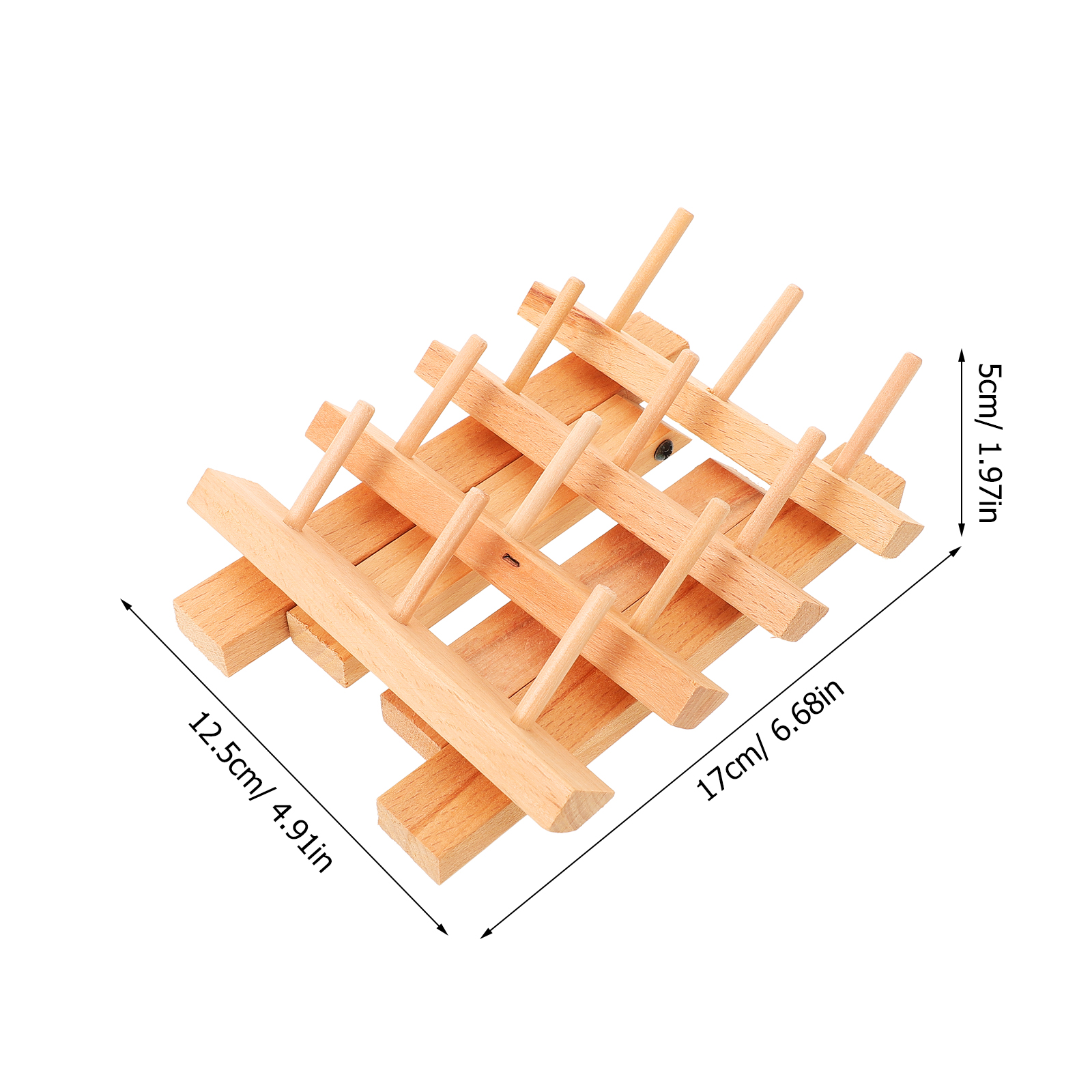 DIAEDGE Practical Wooden Spool Holder Household Spool Storage Rack ...
