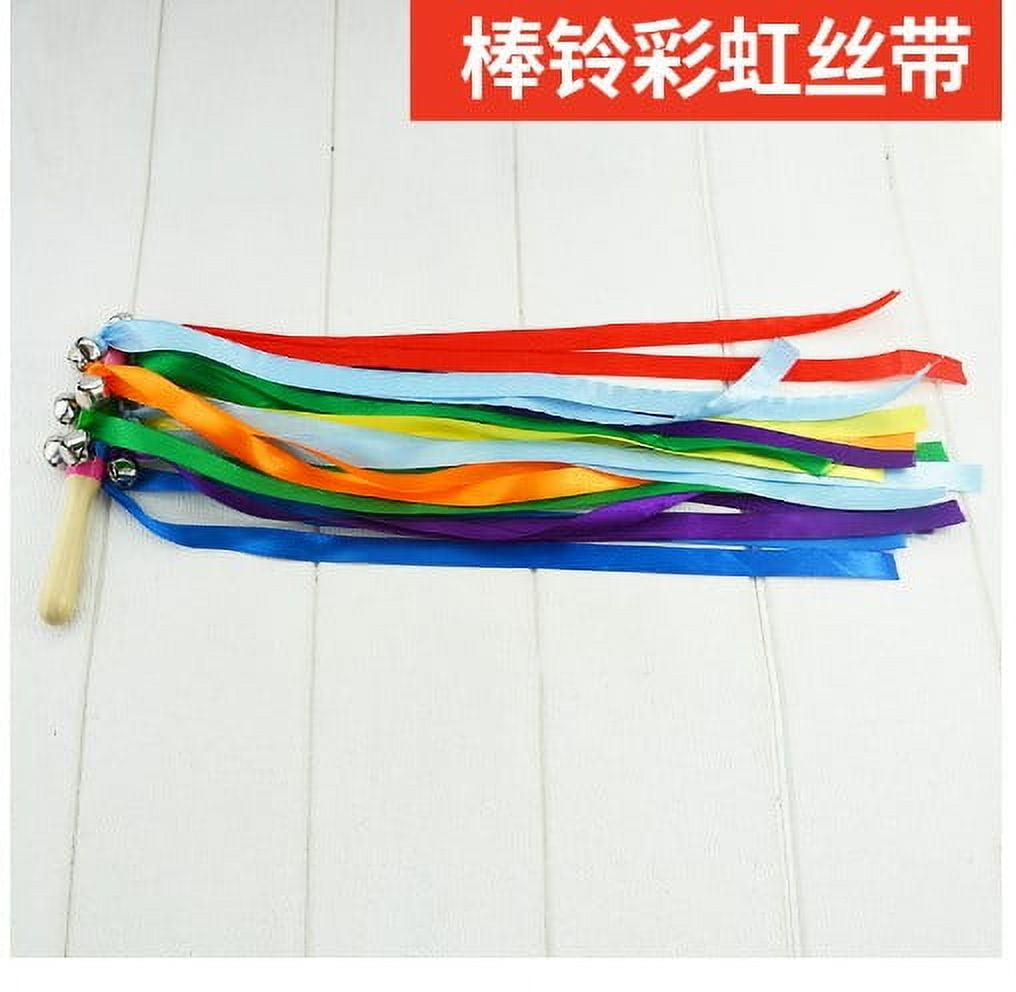 DIAEDGE Rainbow Ribbon Sticks Rhythmic Gymnastics Ribbon Wedding Party ...